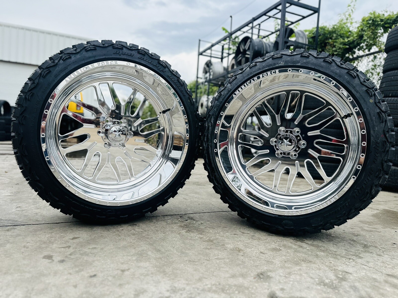 4 NEW 24X14 AMERICAN FORCE REDD SS6 8X170POLISH WITH33/ 35X12.50R24 ...