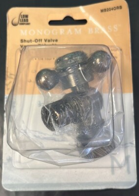 Monogram Brass MB204RB 5/8" OD x 3/8" OD Shut-Off Valve, RUBBED BRONZE ...