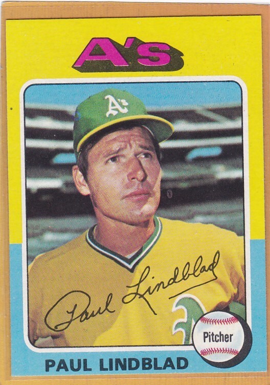 1975 TOPPS BASEBALL PAUL LINDBLAD #278 A'S NMMT *A11007 | eBay