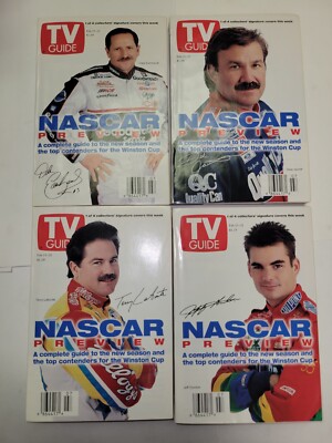 NASCAR 4 Vintage Collector TV Guide 1997 Earnhardt Gordon Labonte ...