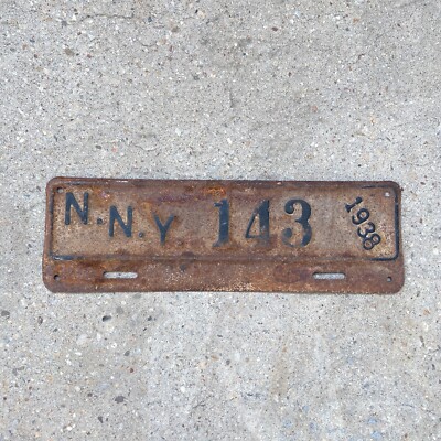 1938 Norfolk Navy Yard License Plate Topper NNY Military Naval Fort 143 ...