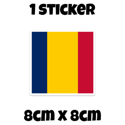 Chad Flag Square Decal Vinyl Sticker 8cm x 8cm | eBay