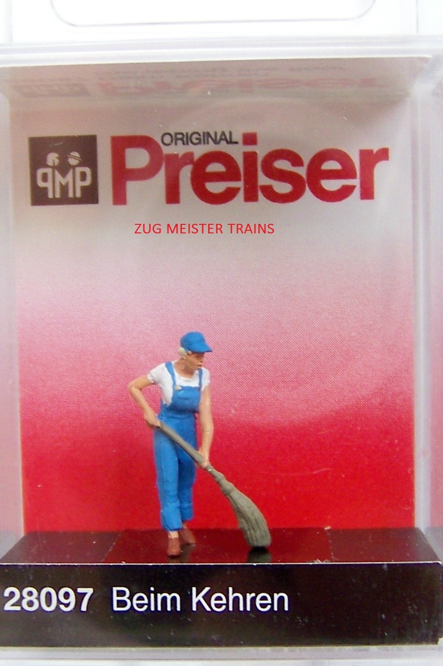 HO scale Preiser Figure 28097 Woman Sweeping the Floor ( SHIPS from ...