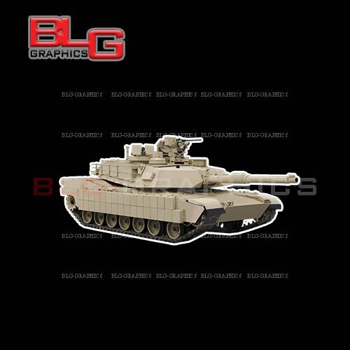 Military M1 ABRAMS TANK Printed Window Helmet Tablet Decal Sticker Car ...