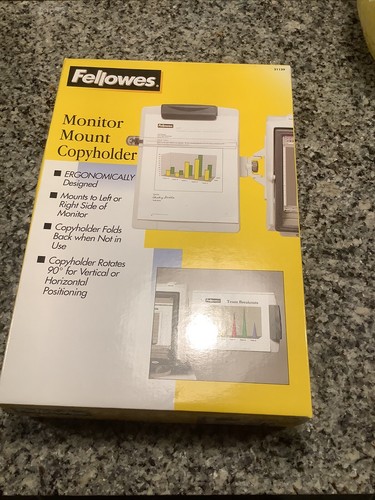 Fellowes Monitor Mount Copyholder 21129 New in Box | eBay