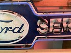 NEON double Sided FORD SERVICE Arrow 5’ vintage LooK man Cave SHOP CooL ...