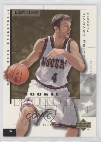 2002-03 Upper Deck Honor Roll Rookie /1999 Predrag Savovic #130 | eBay