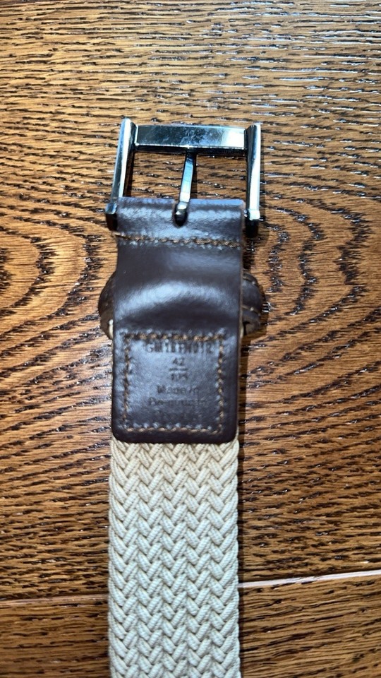 Stretch Belt Web Woven Golf Tan Mens Sz 42/105 Dominican Republic EUC ...