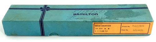 Vintage 1949 Hamilton 982M Barton Outer Watch Box w/ Papers | eBay