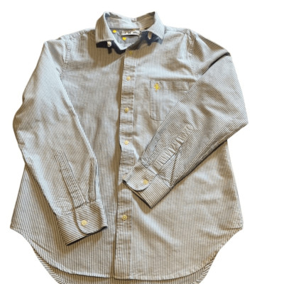 Five Four Mark McNairy Blue and White Pin Stripe Button Down Shirt. Sz ...