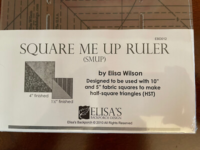 New Square Me Up Ruler by Elisa WIlson Acrylic Quilting Ruler Half-Sq ...
