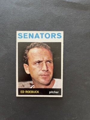 ED ROEBUCK 1964 TOPPS BASEBALL CARD #187 WASHINGTON SENATORS | eBay