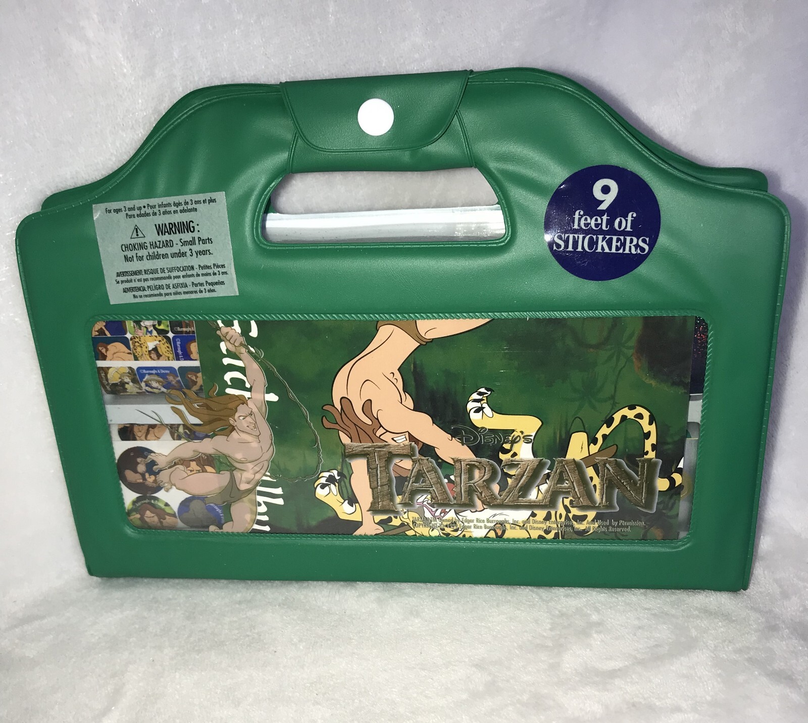 New Vintage Disney Store Tarzan 9 Feet Of Stickers & Album In Carry ...