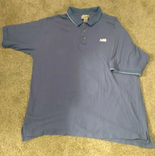 Men's Polo Grey/Blue Three Button Shirt ABB Size 3XL | eBay