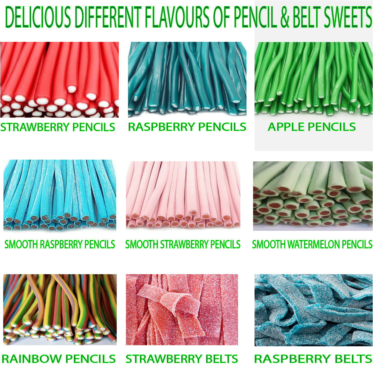 Fizzy Belts Sweets fizzy long chewy ALL FLAVOURS party favours ***BEST ...