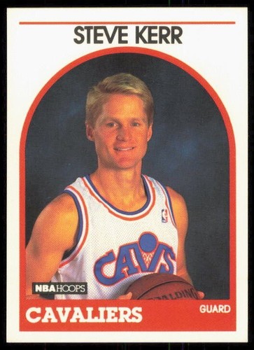 1989 90 Hoops #351 Steve Kerr Rookie Card Cleveland Cavaliers EXMT-NM ...