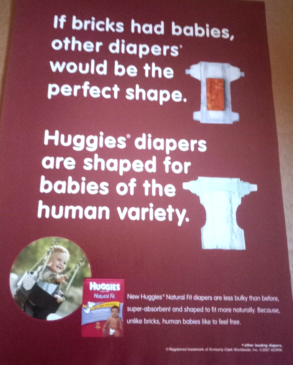 2008 print ad - Huggies Natural Fit baby diapers Diaper advertising ...