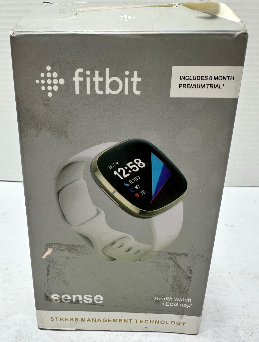 Fitbit Sense Health & Fitness Advanced Smartwatch White Gold GPS ECG ...