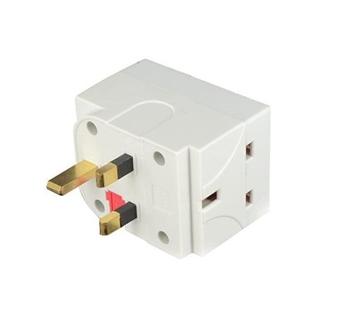 NEW 3 WAY SOCKET HOUSEHOLD MULTI PLUG ADAPTER UK MAIN 13AMP 250V AC 3 ...