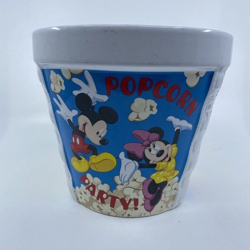 Disney Large White Ceramic Popcorn Bucket Flower Pot Item#31573 7" Tall ...
