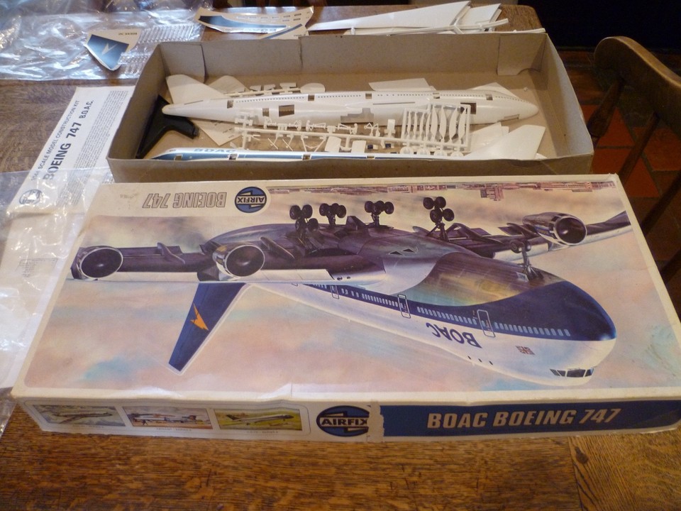 Airfix BOAC Boeing 747 Jumbo Jet in 1/144th scale model kit | eBay