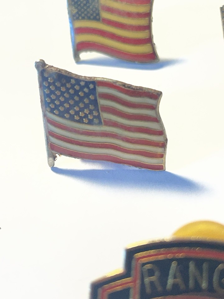 VTG American Flag Lapel Pin Lot (5) Ranger Wounded Warrior Pins | eBay