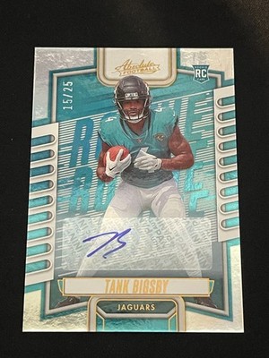 2023 ABSOLUTE TANK BIGSBY GOLD AUTO 15/25 JACKSONVILLE JAGUARS ROOKIE ...