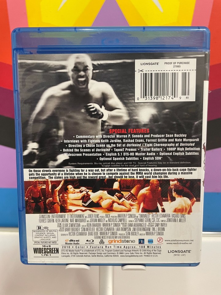 Unrivaled (Blu-ray Disc, 2010, Widescr) Rashad Sugar Evans, Forrest ...