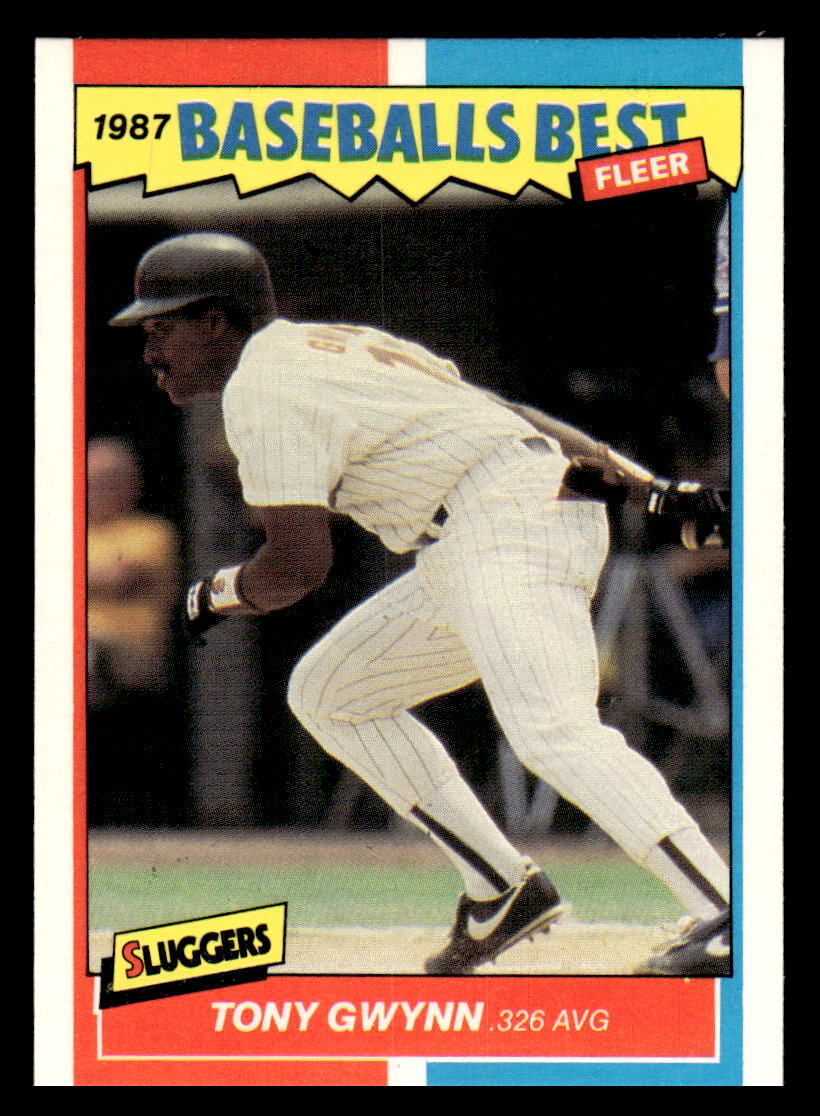 1987 Fleer Baseball's Best Sluggers vs Pitchers Tony Gwynn #17 Padres ...