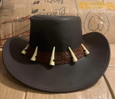 cowboy hat western hat leather hat crocodile dundee | eBay