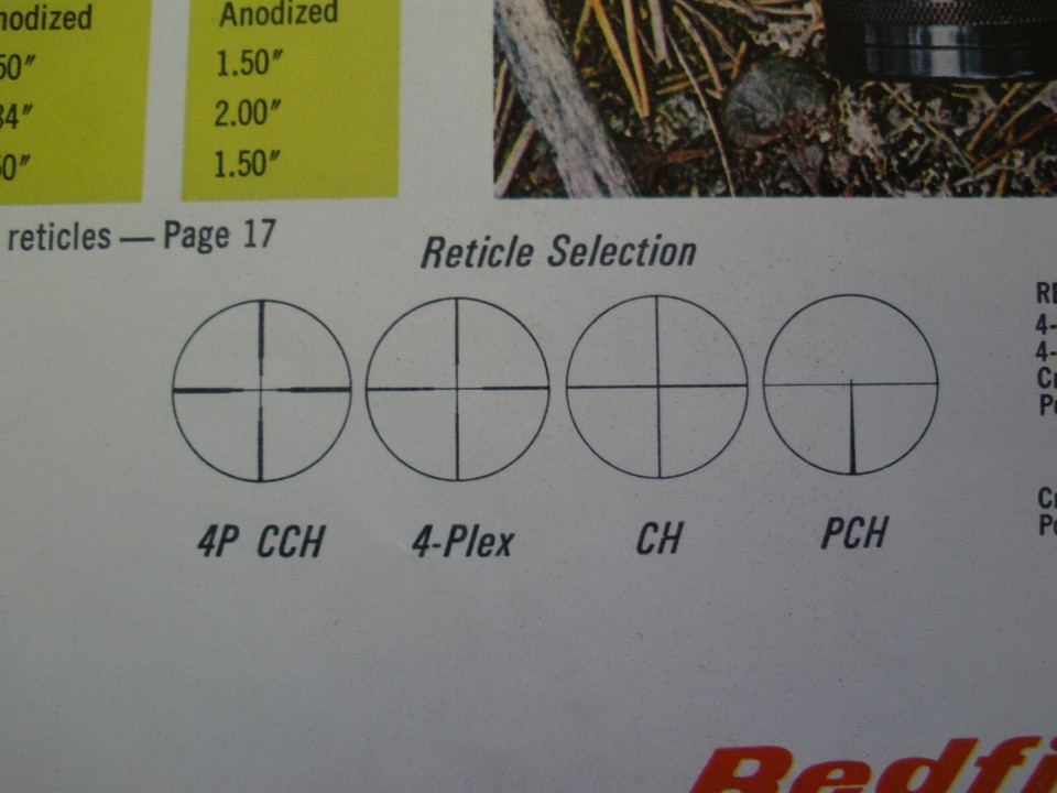 scarce 4P CCH crosshair REDFIELD 3X-9X Widefield Scope reticle circa ...