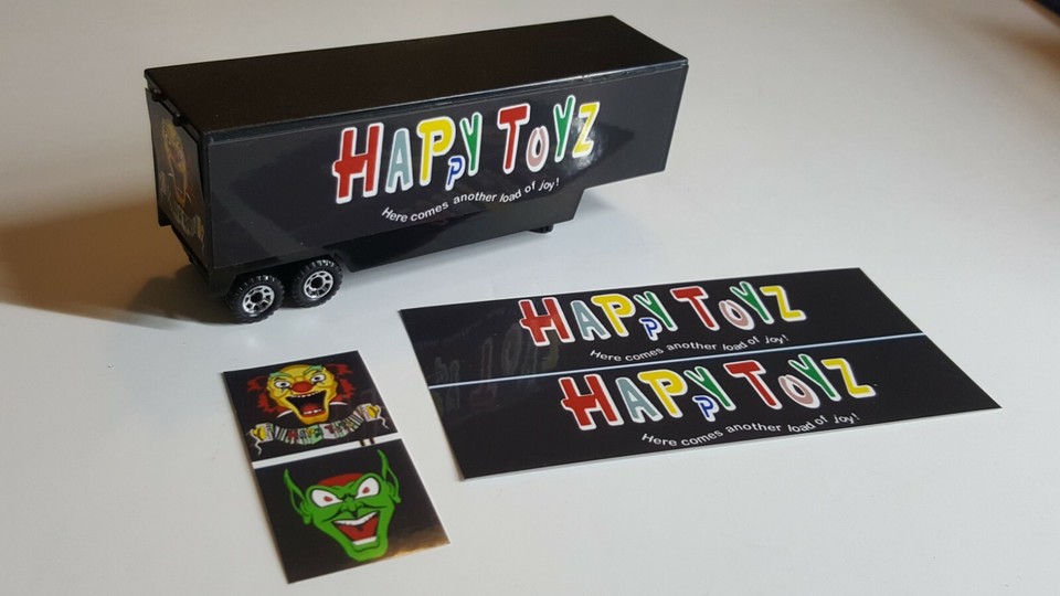Maximum Overdrive- Happy Toyz Trailer- Set of 4 stickers only- Fits ...