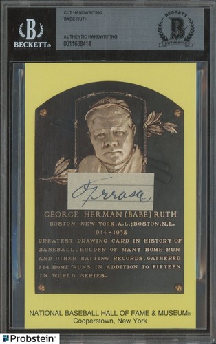 Babe Ruth HOF Signed Cut Handwriting AUTO BGS BAS Authentic | eBay