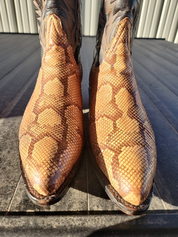 Tony Lama Gold Lable 10.5 D Python | eBay