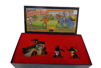 Britains Tournament Knights Mounted Knight Sword, 2 Foot Soldiers ...