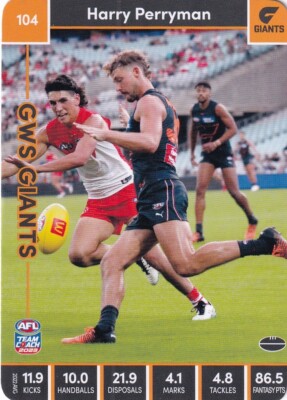 AFL 2023 Teamcoach GWS Giants - Harry Perryman Card No.104 | eBay Australia