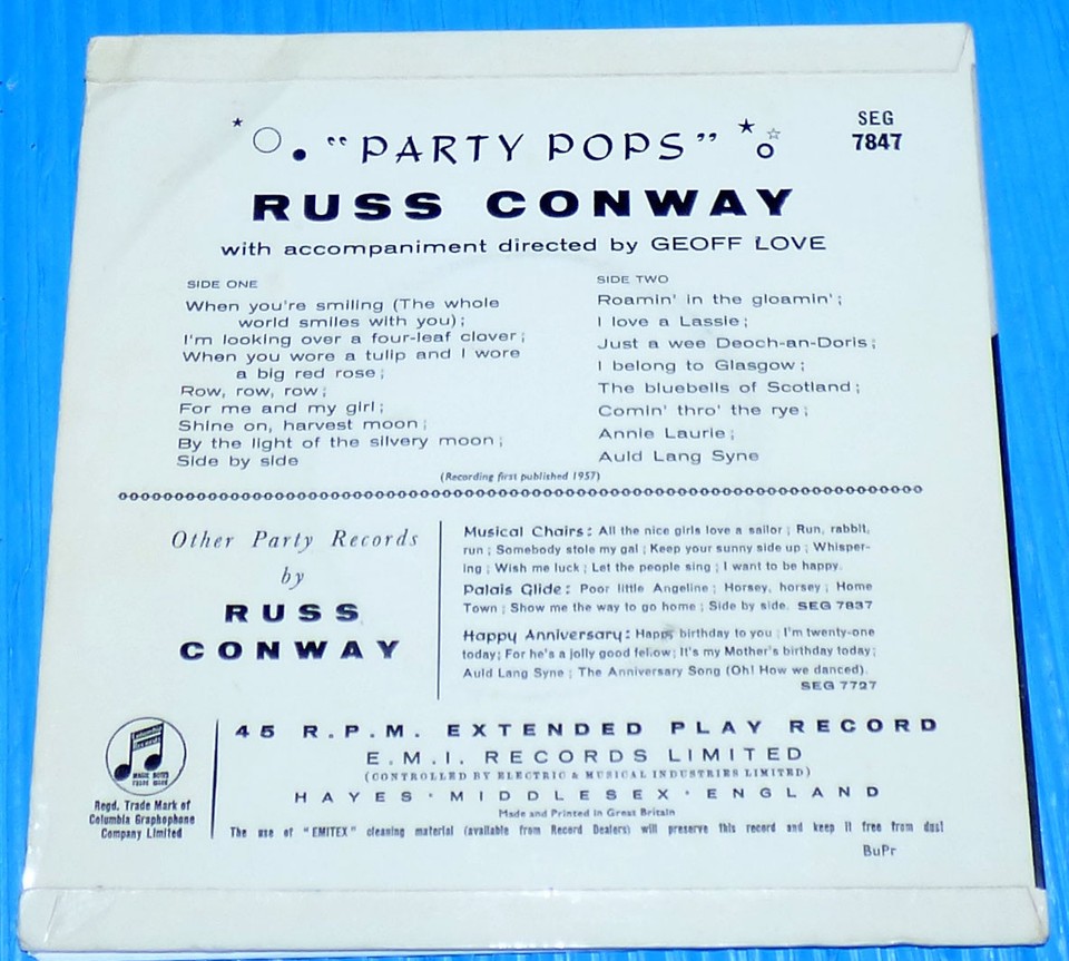 Russ Conway - Party Pops / 1957 Columbia 7" UK Piano | eBay