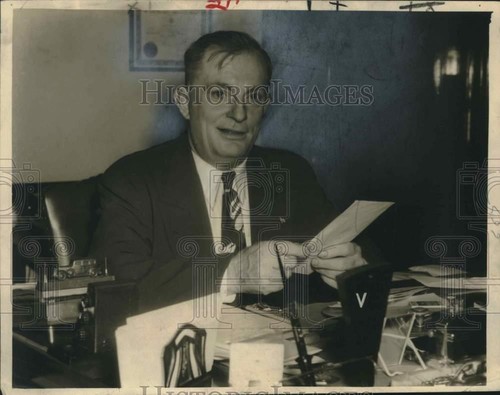 1941 Press Photo New Orleans Police Superintendent George Reyer in His ...