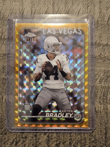 2024 Topps Chrome Carter Bradley Gold Geometric Refractor Rookie RC /50 ...