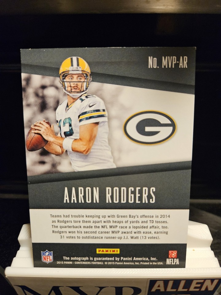 Aaron Rodgers 2015 Contenders-MVP Contenders Auto #1/10!!!! | eBay