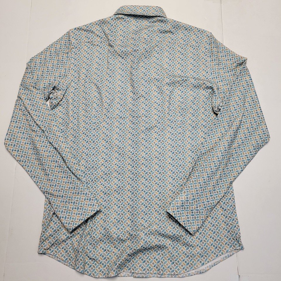 $298 New EMANUEL BERG Jersey Knit Shirt Men's M 15.5 EU 40 Dusty Blue ...