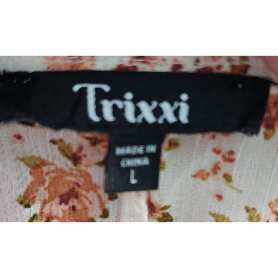 Trixxi Floral Print Tiered Ruffle Smocked Waist Square Neck Mini Dress ...