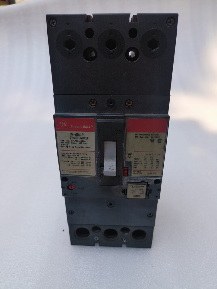 GE Spectra RMS MAG-BREAK CIRCUIT BREAKER SFLA36AI0250 (FREE FAST ...
