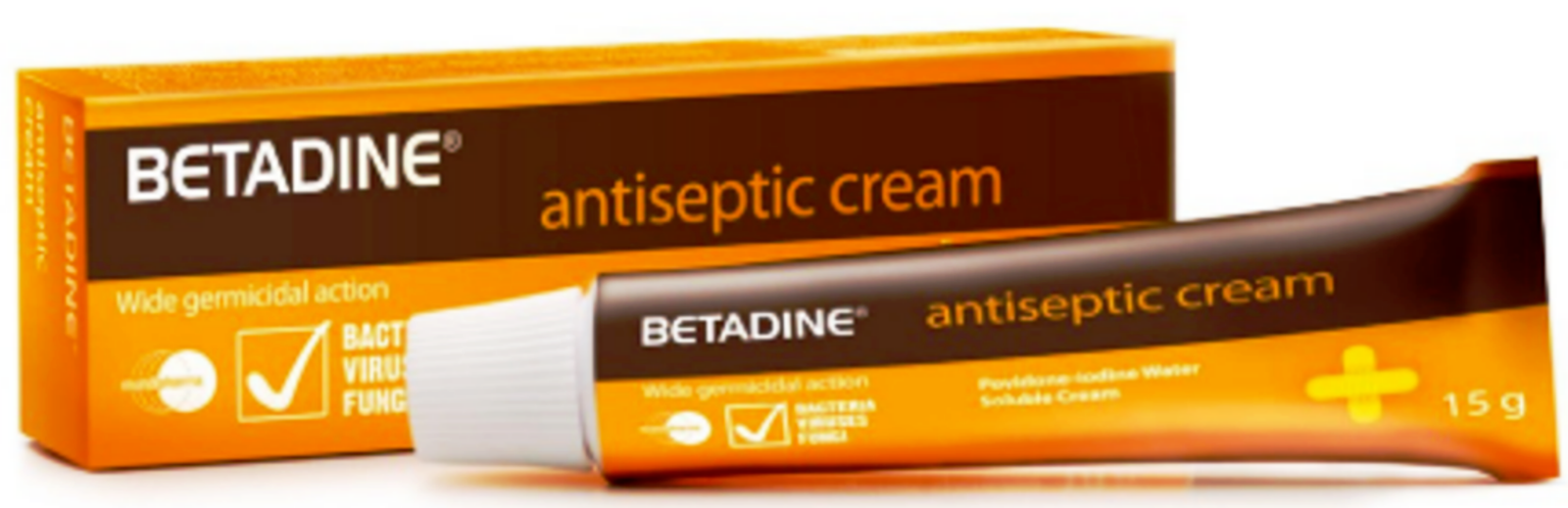 2 x 15G Betadine Antiseptic Cream For Wound Care Minor Cuts Burn DHL ...