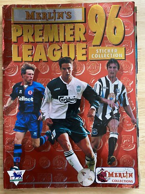 COMPLETE Merlin Premier League 96 sticker album including David Beckham ...