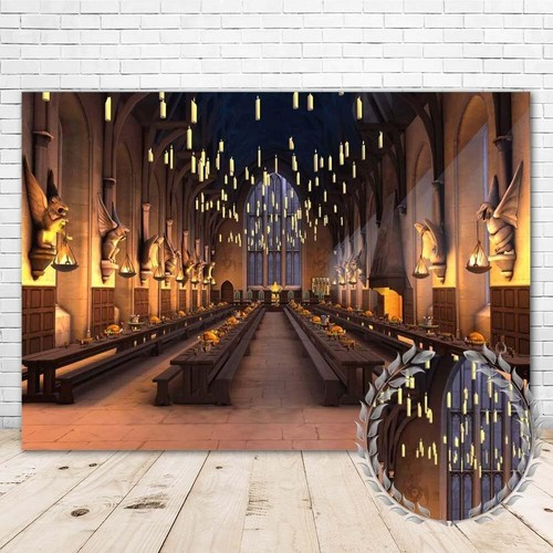 Magic Castle School Backdrop 7x5ft Church Floating Candles Wand Dining ...