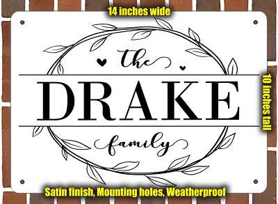 Drake Family Decorative Metal Door or Wall Plaque (Style 1) | eBay