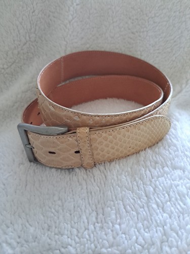 Beautiful Creamy Python Skin Belt | eBay