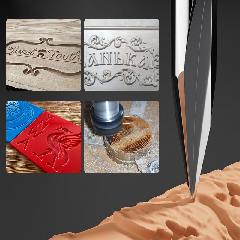 CNC Engraving Router Bits Wood Carving Router Bits 15 Degree V Groove ...