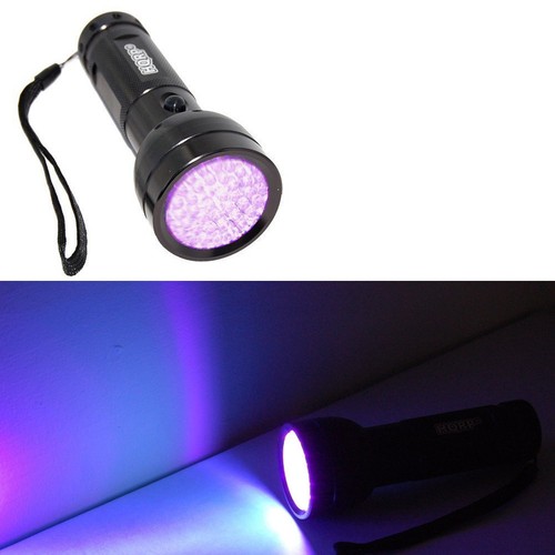 390 nM 51 UV LED Ultraviolet Saliva / Sperm Identification Flashlight ...